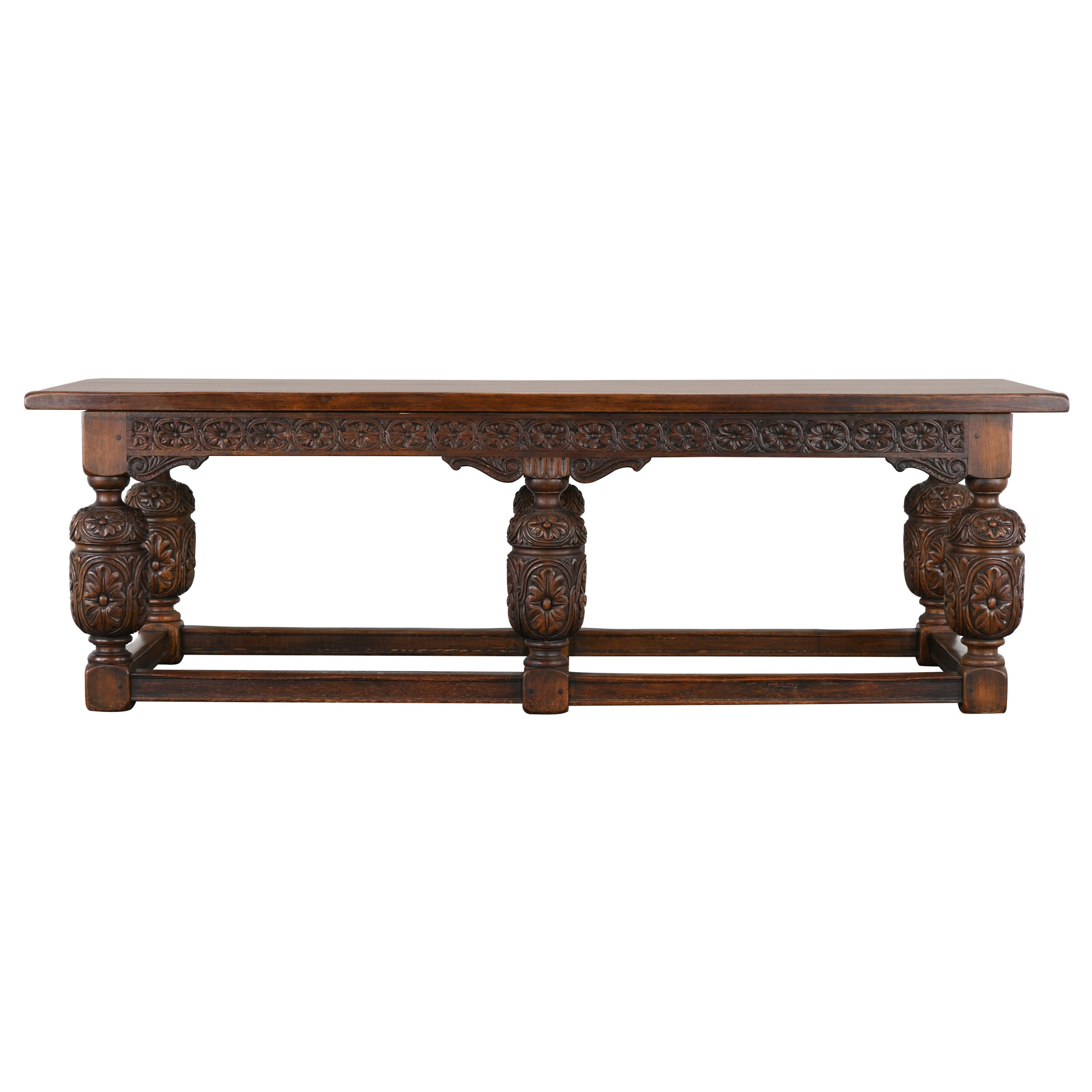 Jacobean Style Library Table, 1920s For Sale at 1stDibs | 1920 library ...
