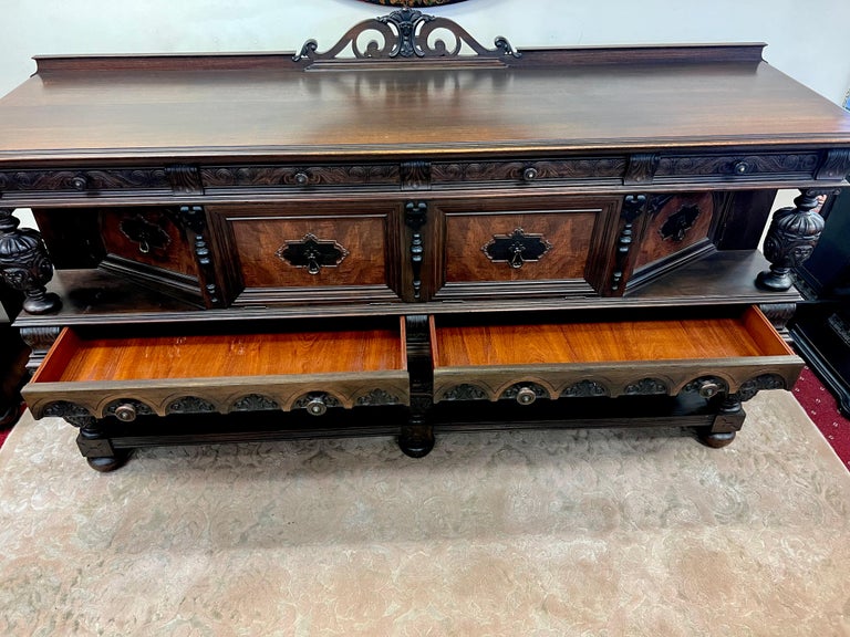 Jacobean Style Sideboard by Rockford Furniture Company For Sale at 1stDibs