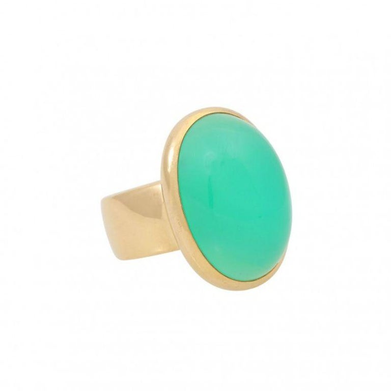 Jacobi Ring with Chrysoprase For Sale at 1stDibs