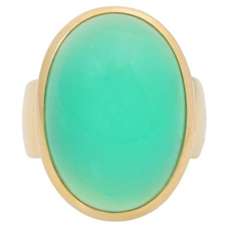 Jacobi Ring with Chrysoprase For Sale at 1stDibs