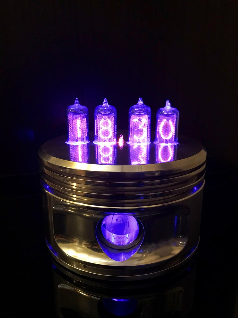 Jacobs Radial Engine “Nixie" Piston Clock For Sale at 1stDibs