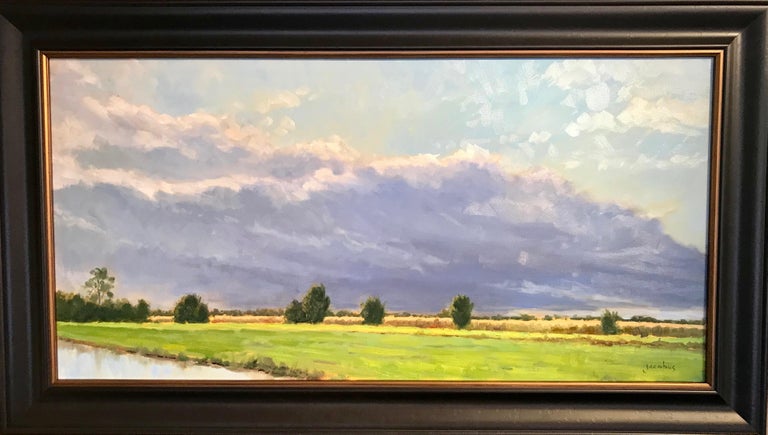 Jacobus Baas - "Storm Clouds, Giethorn" European Landscape with ...