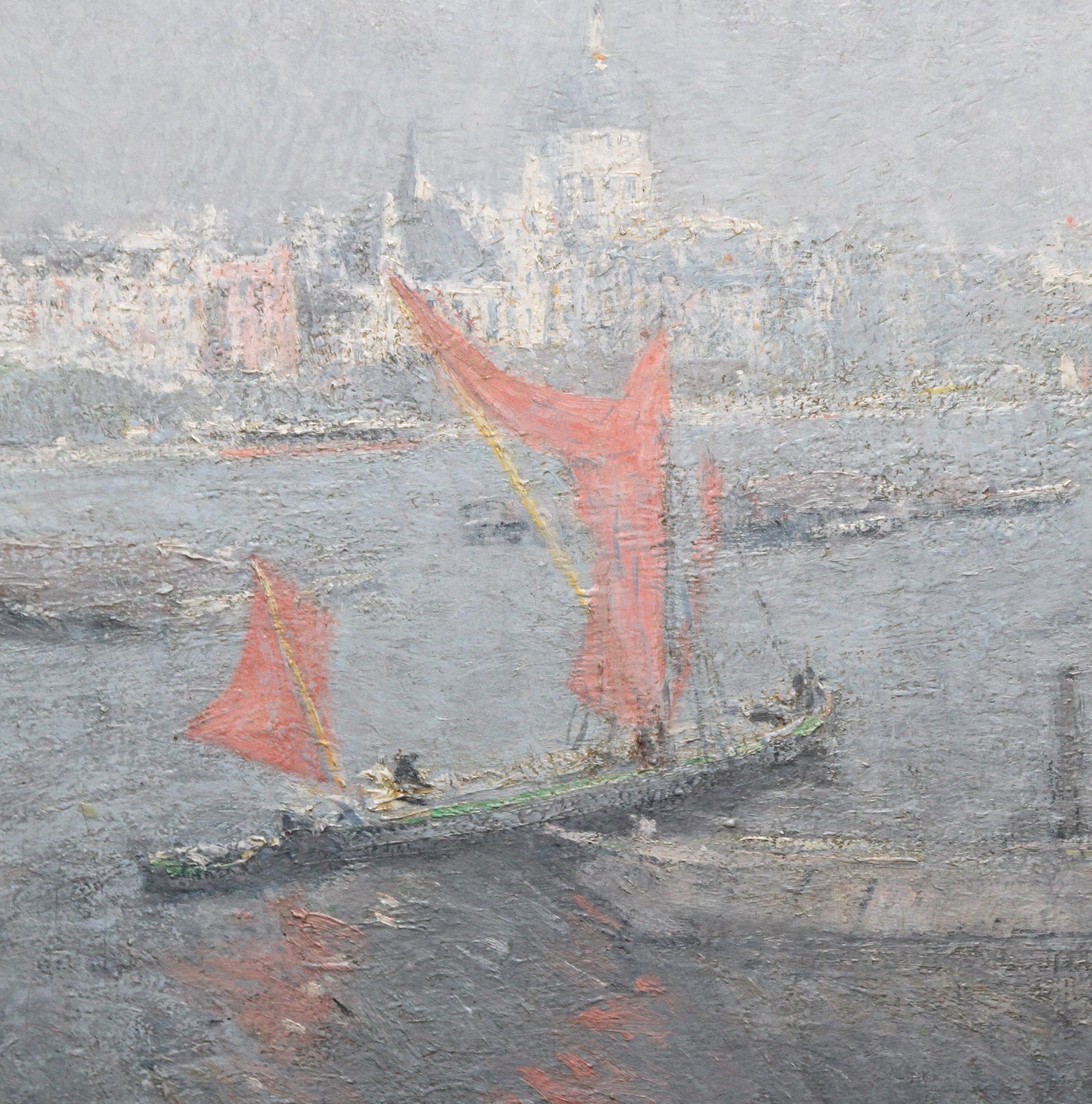 Jacobus Cossaar - London St Paul's from the Thames - Impressionist ...