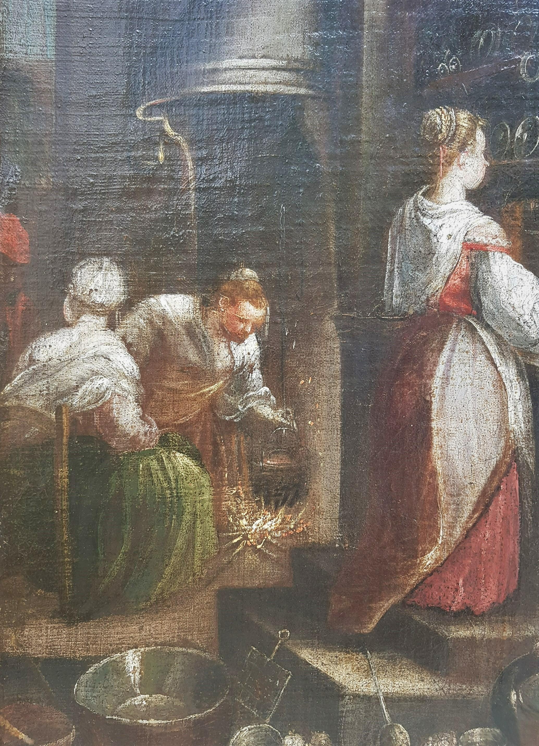 BASSANO Italian genre painting 17th century Oil canvas Preparation of ...