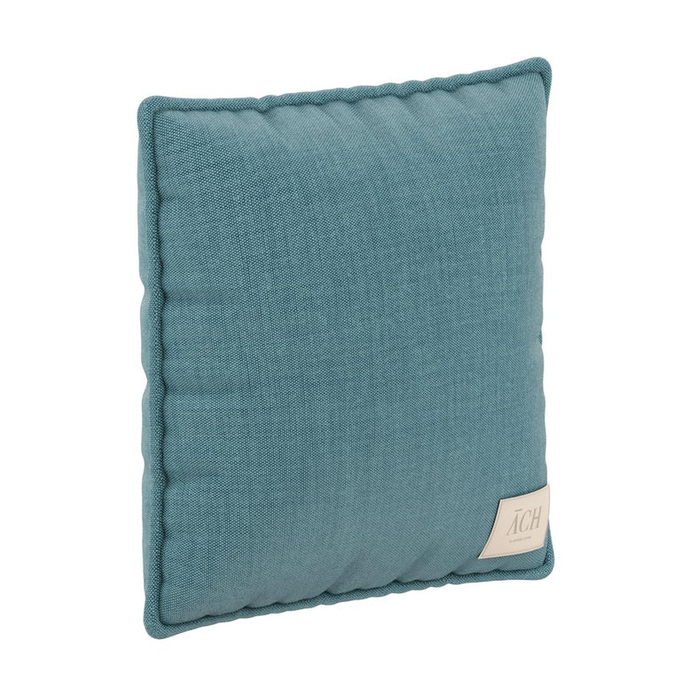 Jacquard Salmon Square, Blue Modern Cushion Double Side Textured Fabric ...