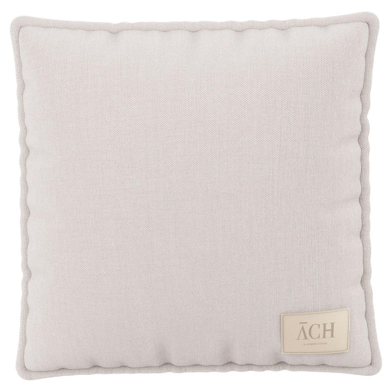 Jacquard White Square, White Modern Cushion Double Side Textured Fabric ...