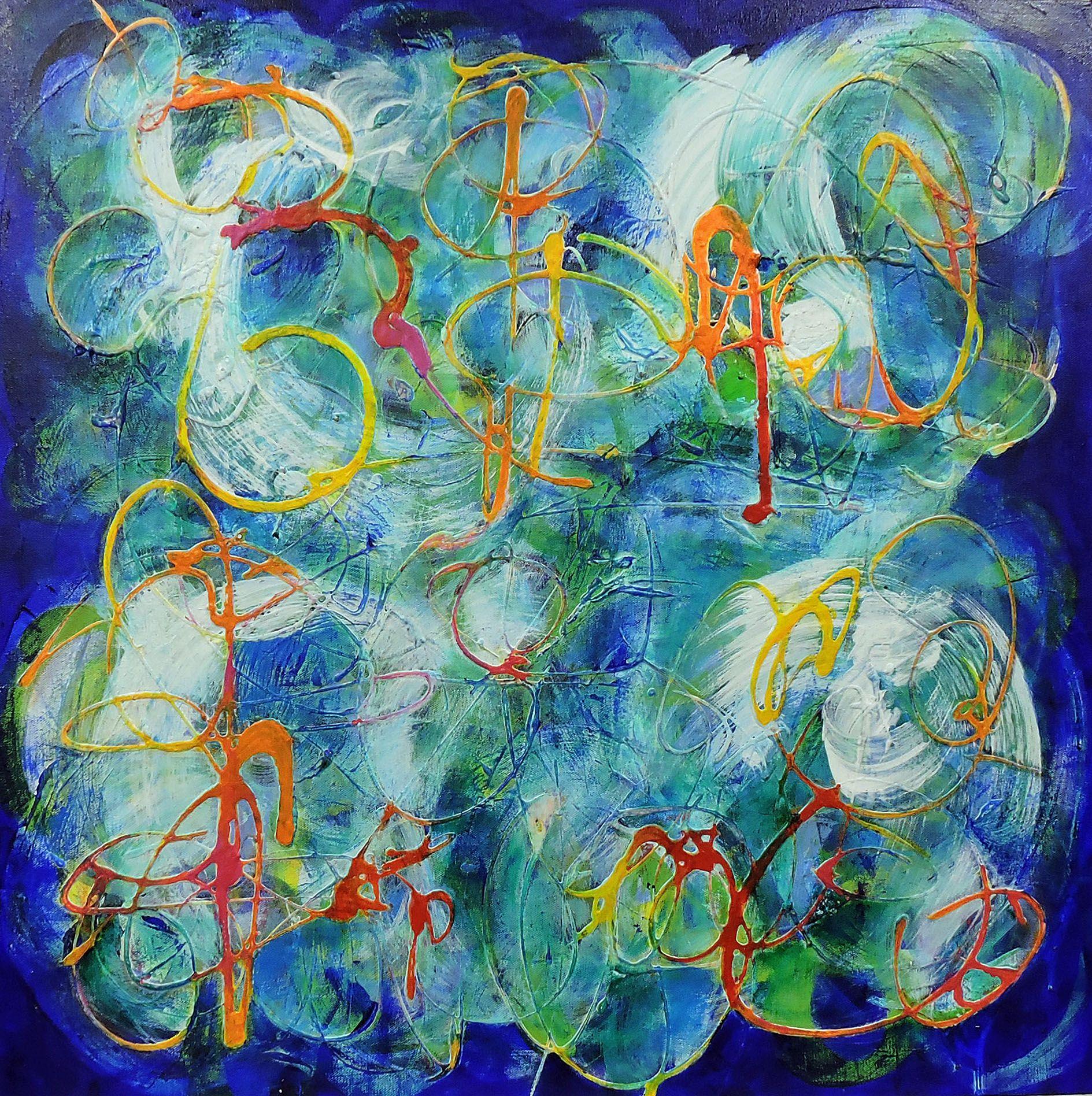 Jacqueline Doyle Allison - Iridescent, Painting, Acrylic on Canvas For ...