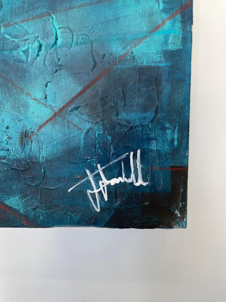 Jacqueline Jandrell - "Blue Endeavor" - acrylic on canvas For Sale at ...