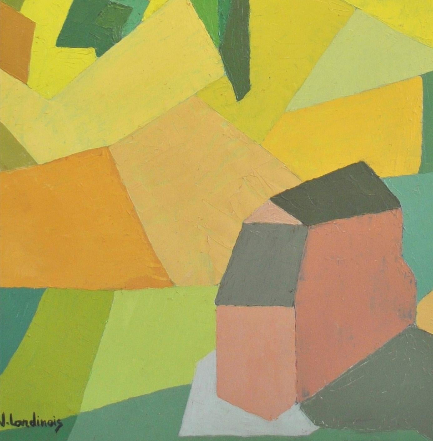 Jacqueline Lardinois - Provence Landscape - Mid 20th Century Cubist ...