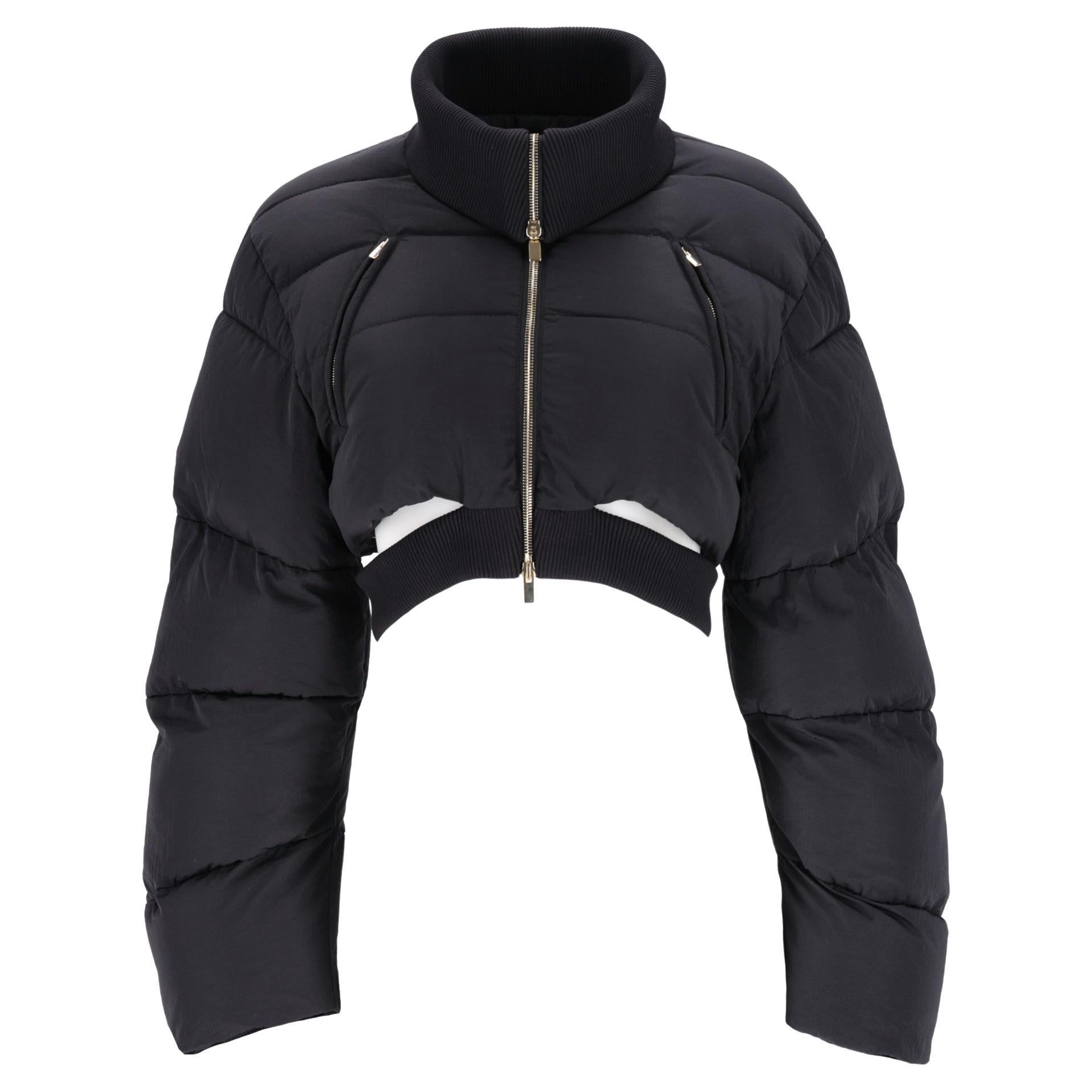Jacquemus La Montage Cut-Out Detail Cropped Puffer Jacket For Sale at ...