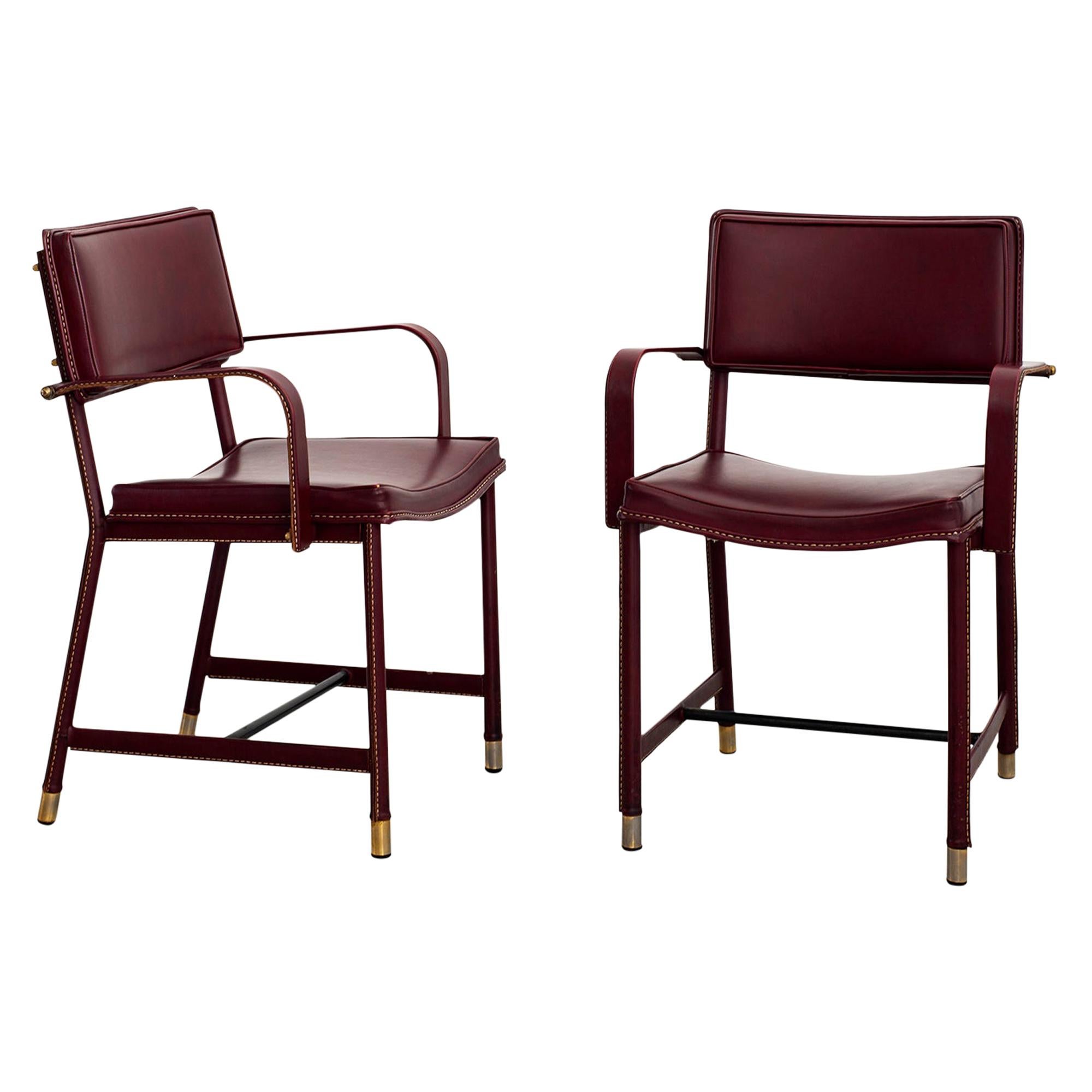 Jacques Adnet Armchairs at 1stDibs