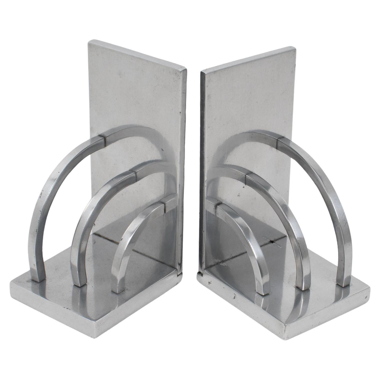1940s Set of Two Art Deco White and Black Marble Bookends For Sale at ...