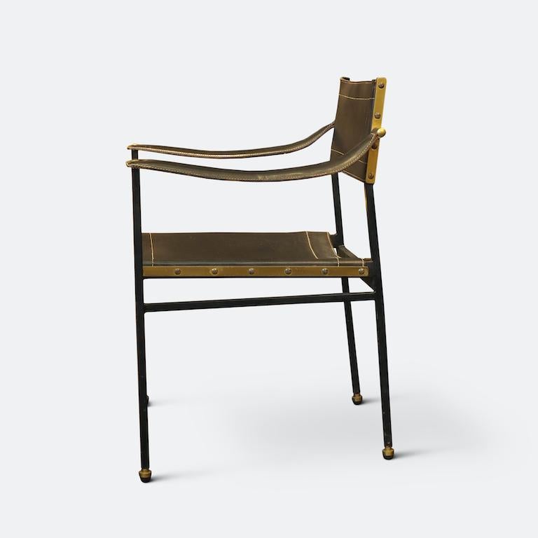 Jacques Adnet Leather Armchair, Circa 1950 For Sale at 1stDibs