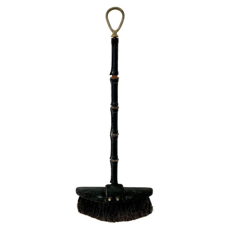 Jacques Adnet Leather Broom at 1stDibs