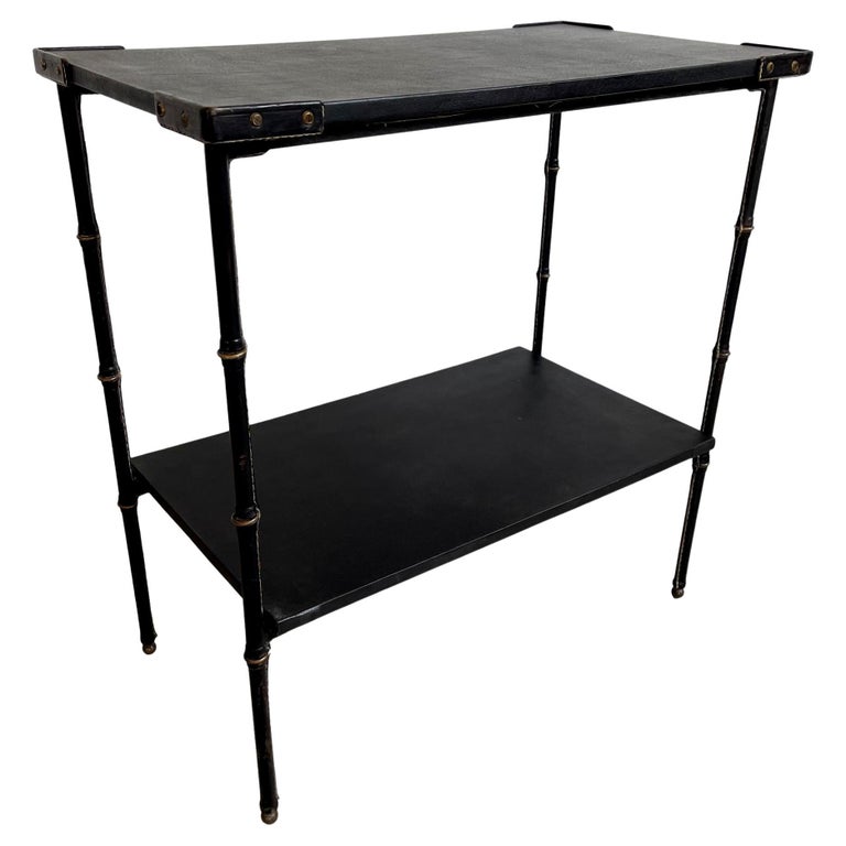 Jacques Adnet Leather Side Table, 1950s For Sale at 1stDibs