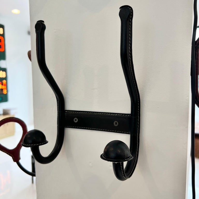 Jacques Adnet Style Leather Hooks For Sale at 1stDibs
