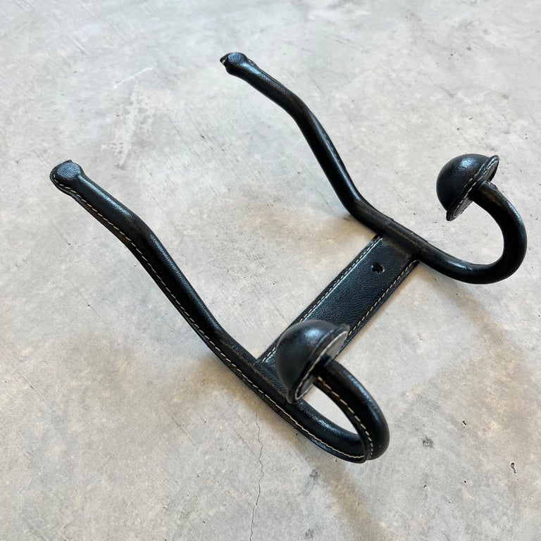 Jacques Adnet Style Leather Hooks For Sale at 1stDibs