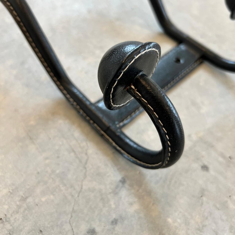Jacques Adnet Style Leather Hooks For Sale at 1stDibs
