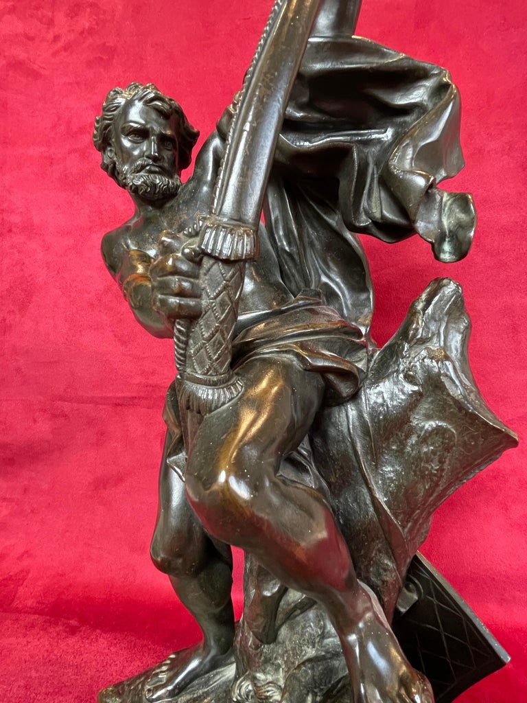 Jacques Bousseau, Bronze, Ulysses Tending the Bow, 19th Century For ...