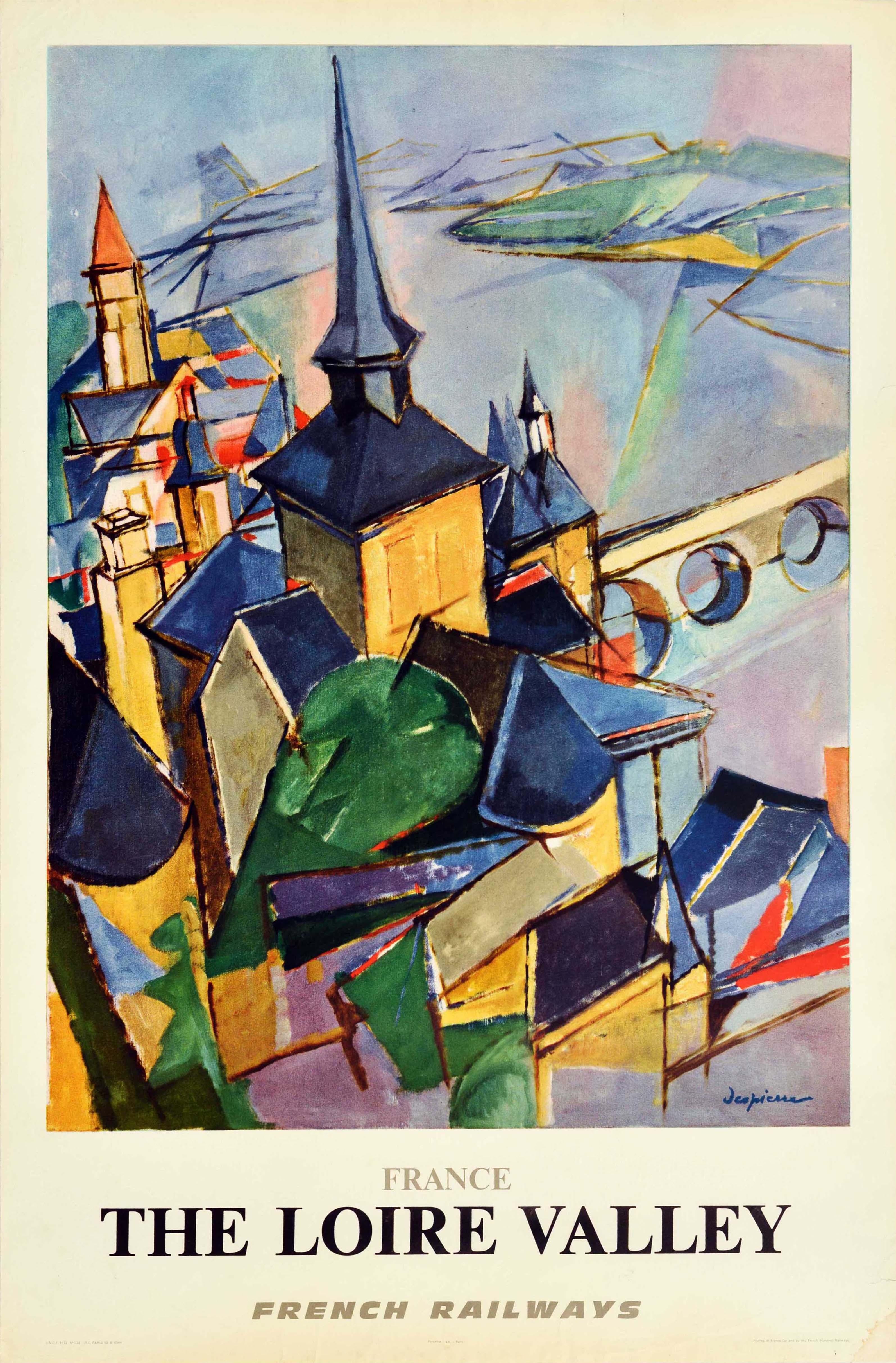 Jacques Despierre - Original Vintage Railway Travel Poster France Loire ...