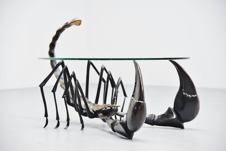 Jacques Duval Brasseur Attributed Scorpion Coffee Table Bronze, France ...