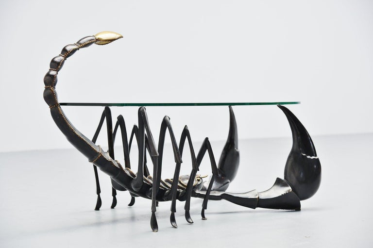 Jacques Duval Brasseur Attributed Scorpion Coffee Table Bronze, France ...