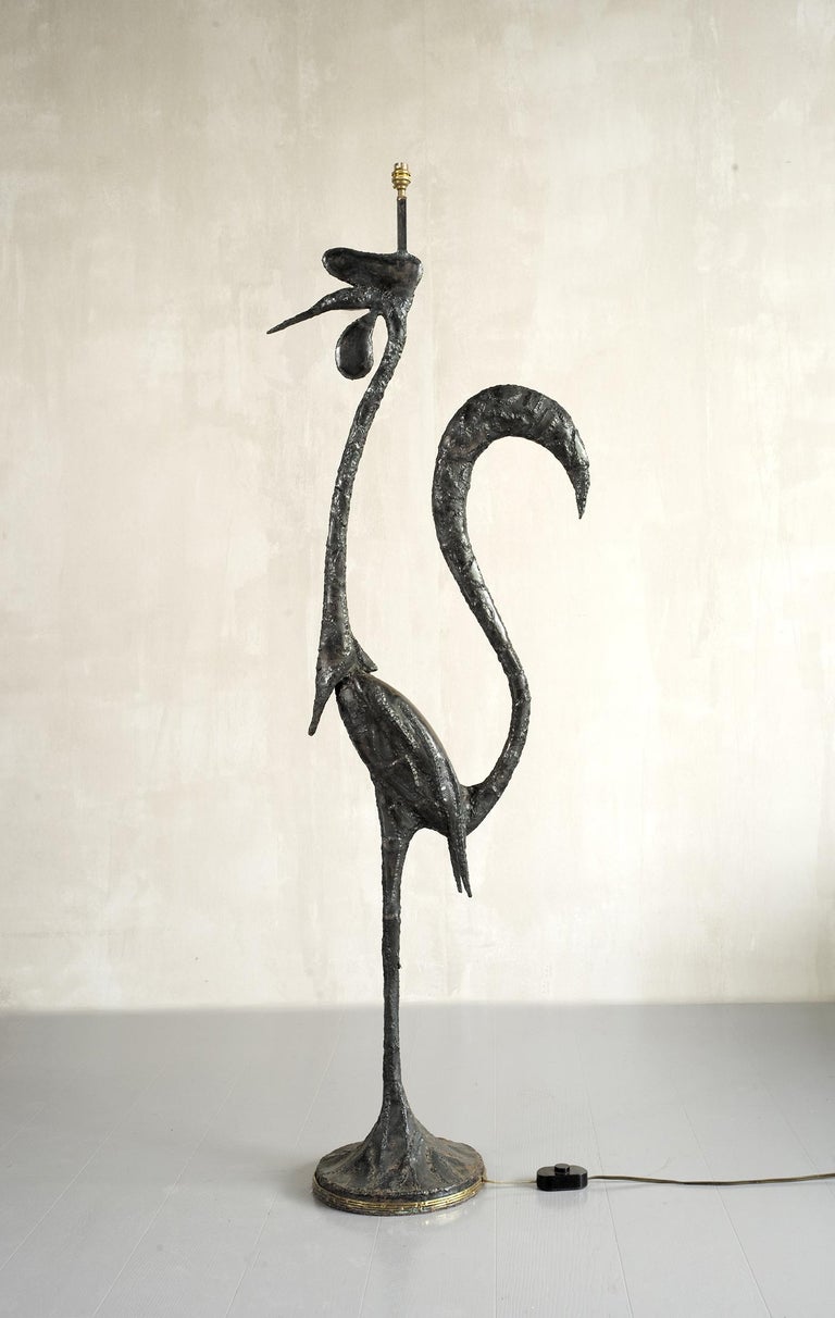 Jacques Duval Brasseur, Floor Lamp "Coq", France, 1970 For Sale at ...