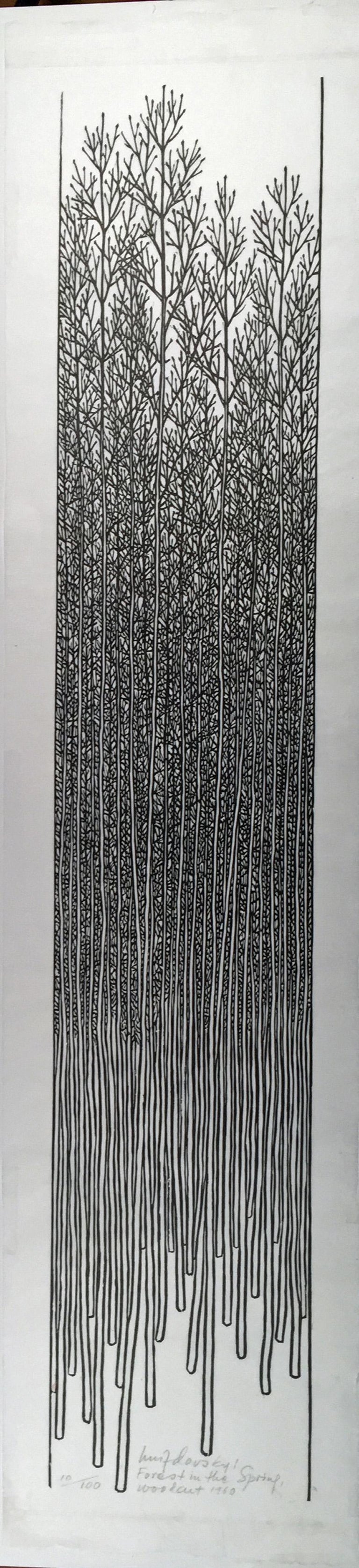 Jacques Hnizdovsky - FOREST IN THE SPRING For Sale at 1stDibs