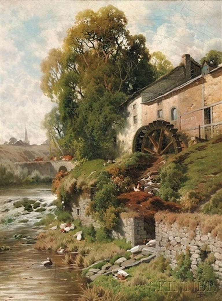 Jacques JANSSENS - Le Moulin a eau, 1899 For Sale at 1stDibs