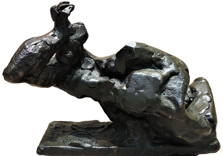 Jacques Lipchitz, Two Figures, French Cubist Patinated Bronze Sculpture ...