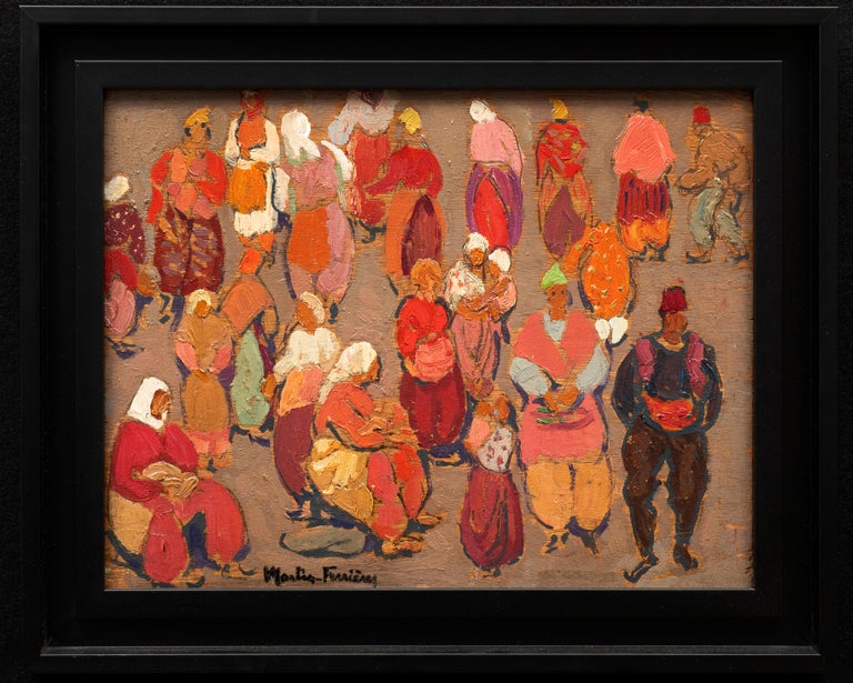 Jacques Martin-Ferrières - "A Colorful Crowd, Yugoslavia" circa 1930s ...