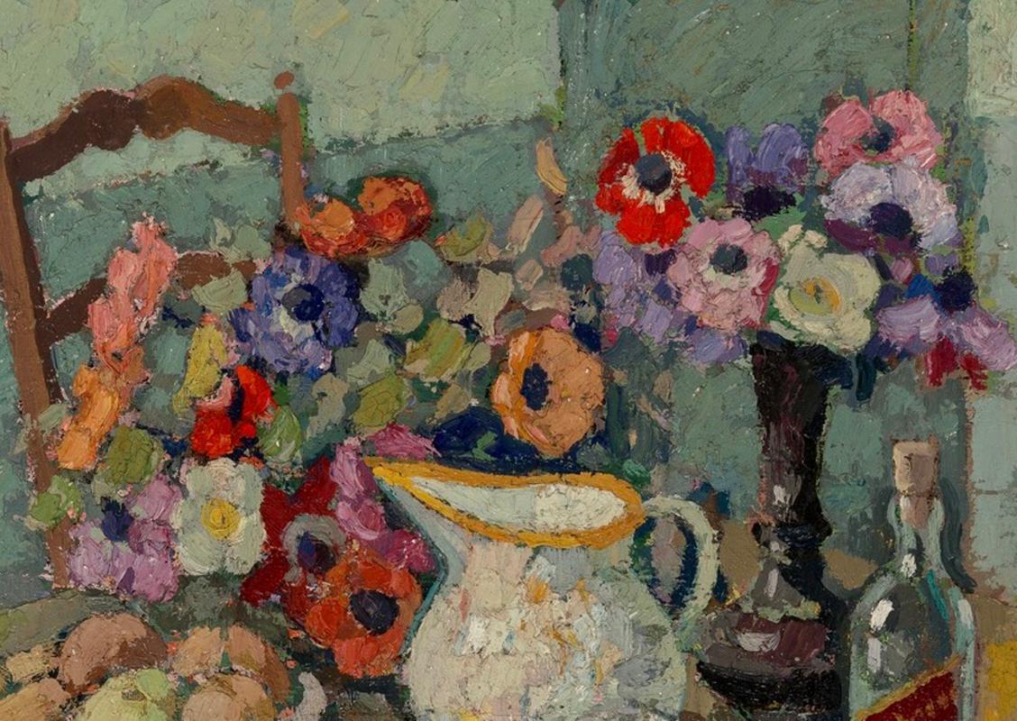 Jacques Martin-Ferrières - Nature morte au bouquet d’animones Still ...