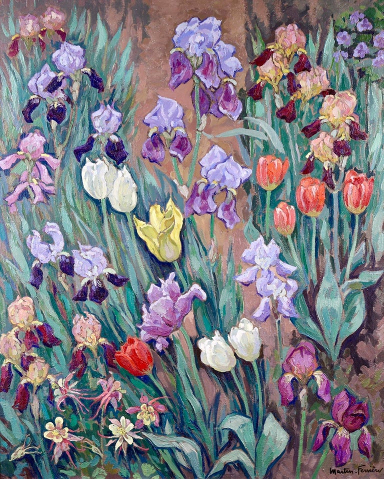 Jacques Martin-Ferrières - Tulips - Post Impressionist Oil, Flowers ...