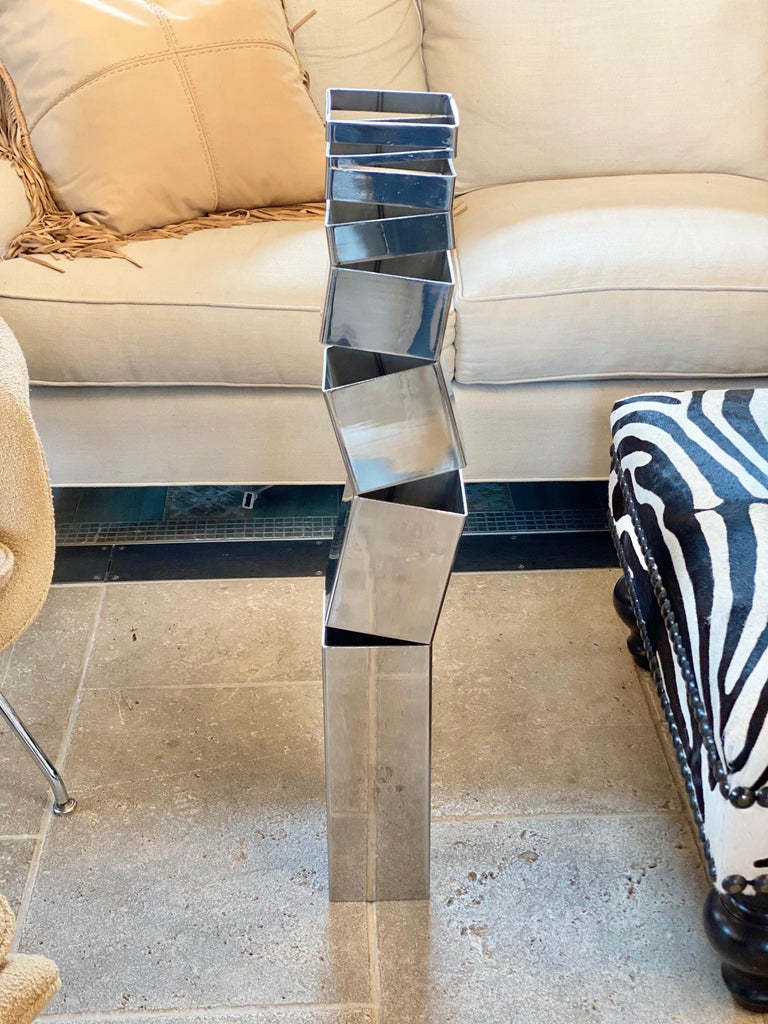 Jacques Mizrahi Metal Rectangular Prism Light For Sale at 1stDibs