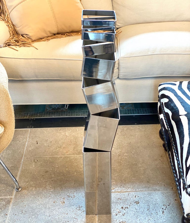 Jacques Mizrahi Metal Rectangular Prism Light For Sale at 1stDibs