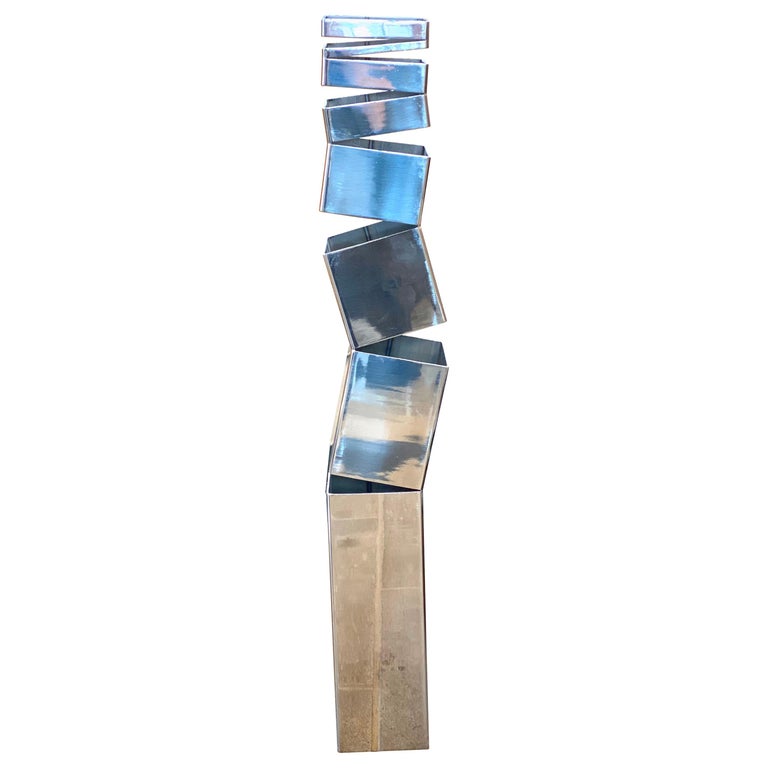 Jacques Mizrahi Metal Rectangular Prism Light For Sale at 1stDibs
