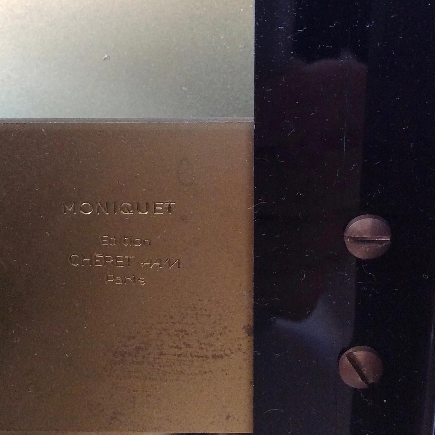 Jacques Moniquet Signed Brass Sconce for Cheret AAM Paris, circa 1975 ...