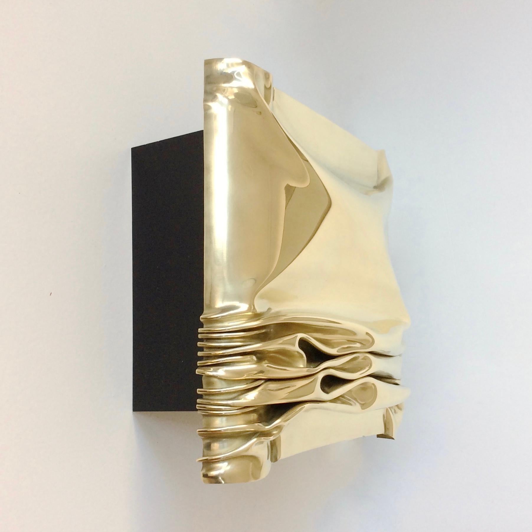 Jacques Moniquet Signed Brass Sconce for Cheret AAM Paris, circa 1975 ...