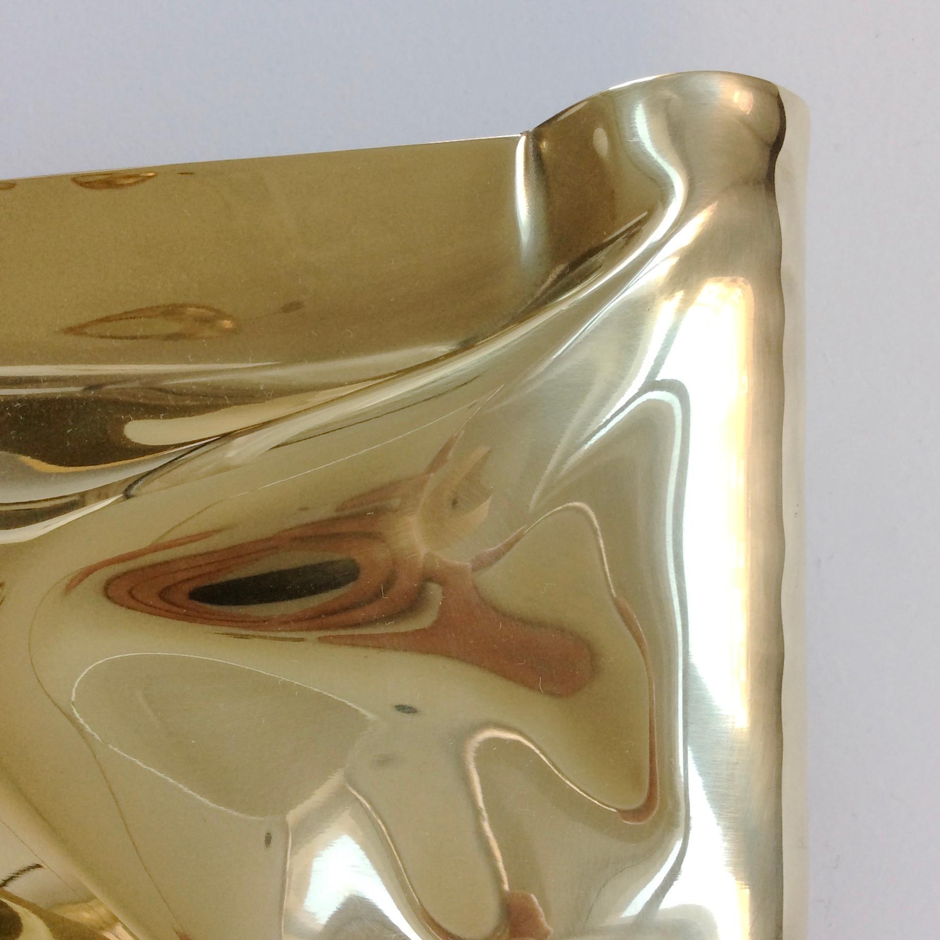 Jacques Moniquet Signed Brass Sconce for Cheret AAM Paris, circa 1975 ...
