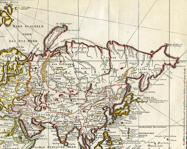 Jacques-Nicolas Bellin - Antique world map - Erdkugel and compass by ...