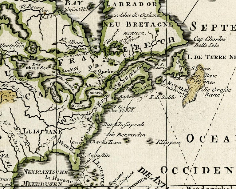 Jacques-Nicolas Bellin - Antique world map - Erdkugel and compass by ...