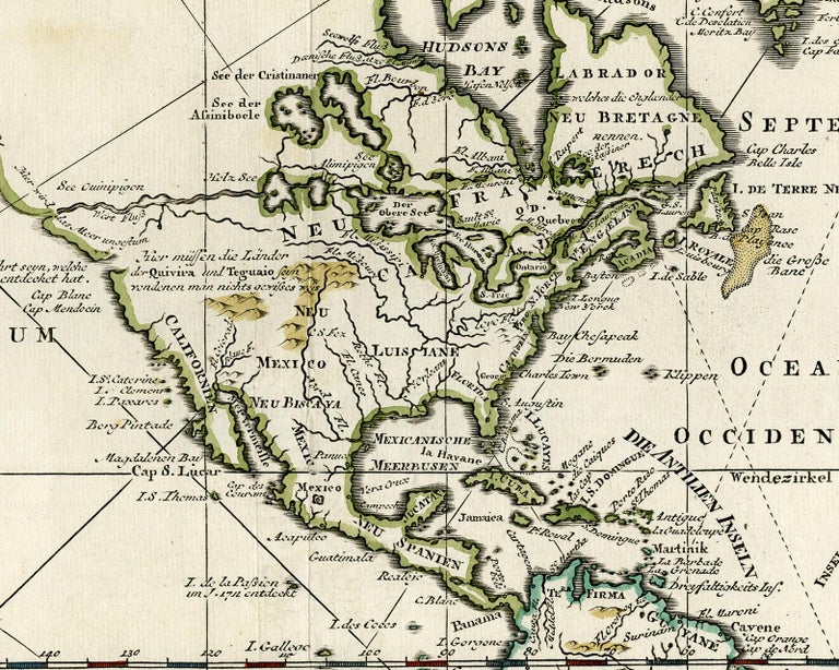 Jacques-Nicolas Bellin - Antique world map - Erdkugel and compass by ...