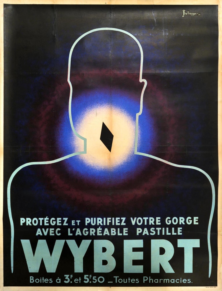 Jacques-Pierre Bellenger - Original Vintage Health Medication Poster ...