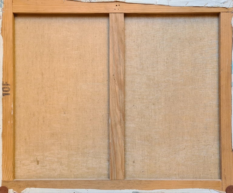 Jacques Pinon - Composition in Red and Blue, French Abstract ...