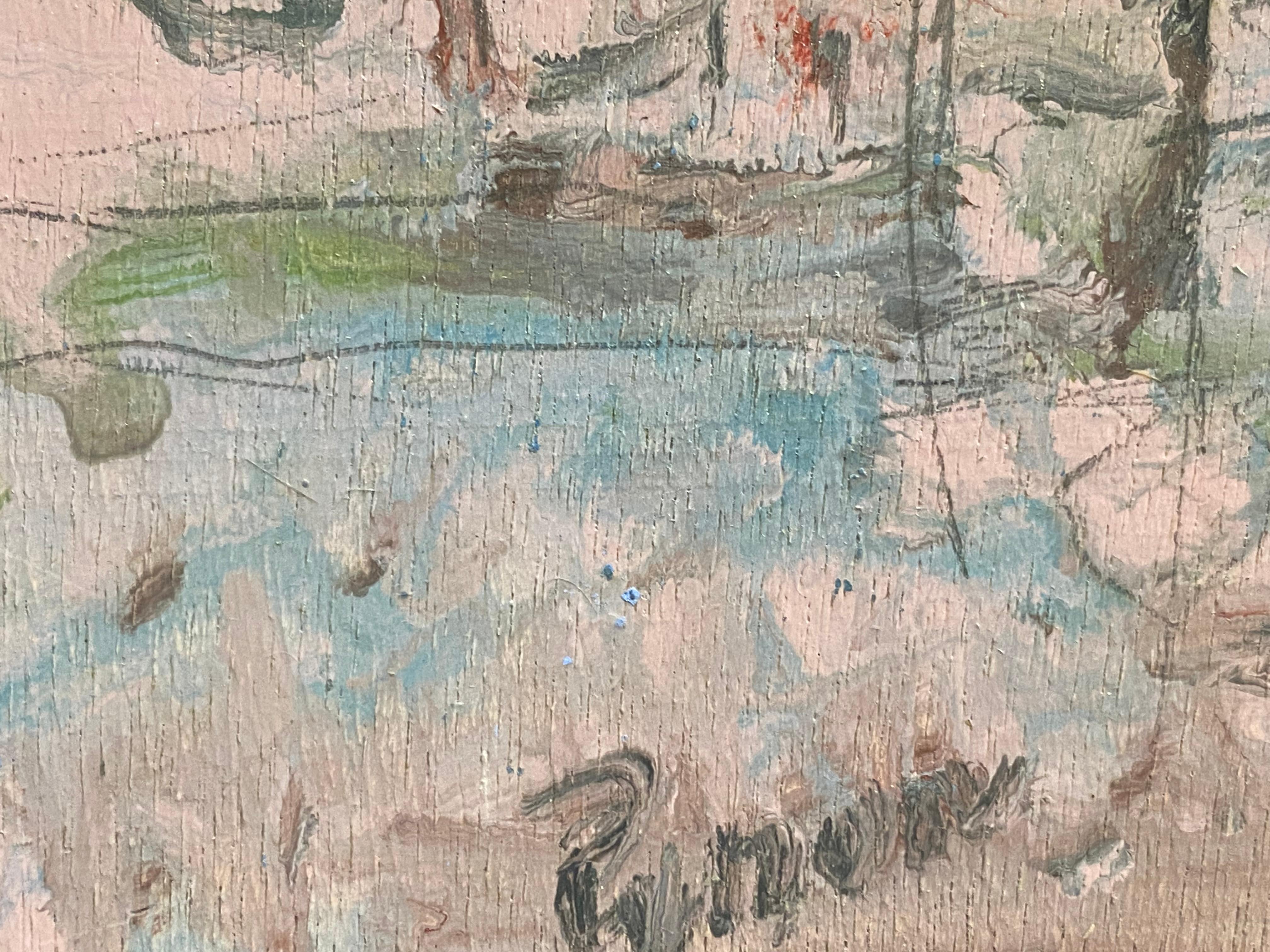 Jacques Pinon - JACQUES PINON - FRENCH SIGNED EXPRESSIONIST LANDSCAPE PAINTING at 1stDibs