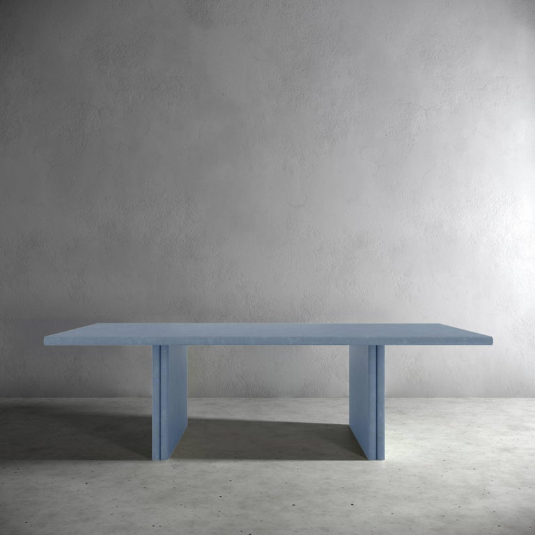 Jacques Powder Blue Dining Table in Bird's Eye Maple by Fred&Juul For ...