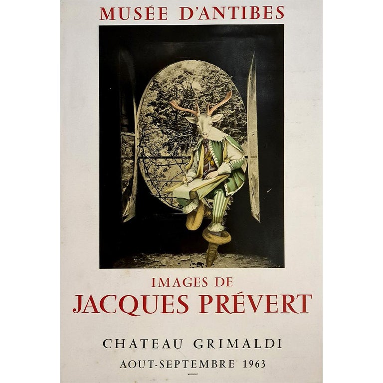 Jacques Prévert - 1963 Original poster for the exhibition "Images de ...
