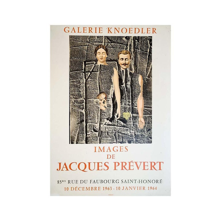 Jacques Prévert - poster for the exhibition of Jacques Prévert's ...