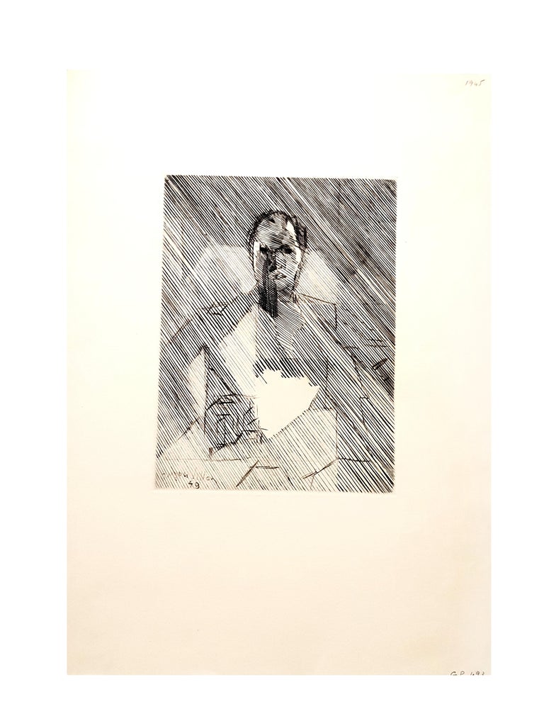 Jacques Villon - Jacques Villon - Cubist Man - Original Etching For ...