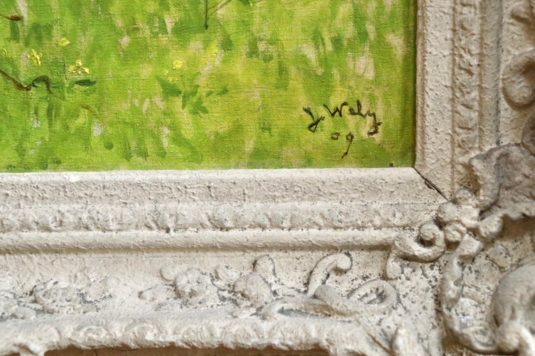 Jacques Wely - The Picnic - 19th Century Oil, Elegant Figures in ...